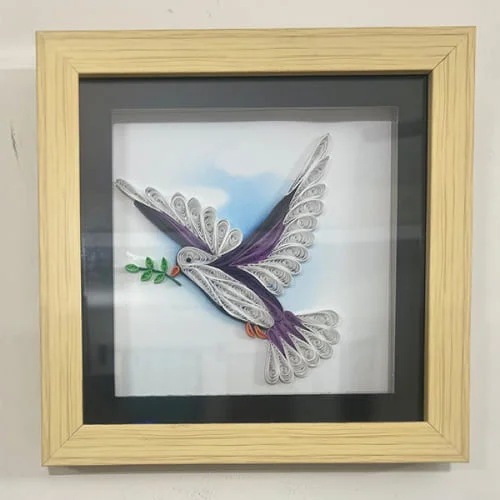 Paper Quilled Dove Frame | Indraniie